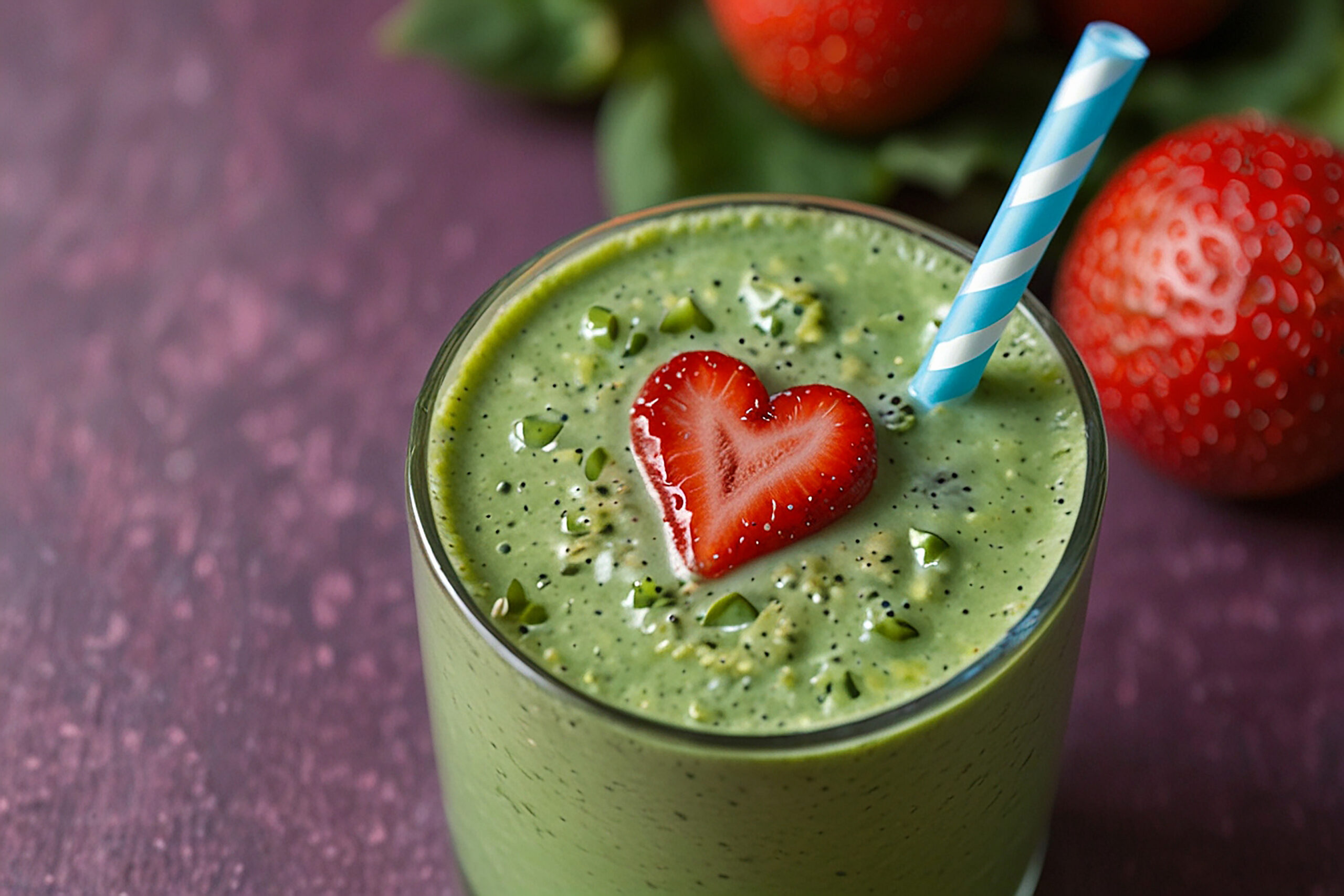 Strawberry, Greens & Teff Smoothie - Icon Foods - Gluten Free Grain