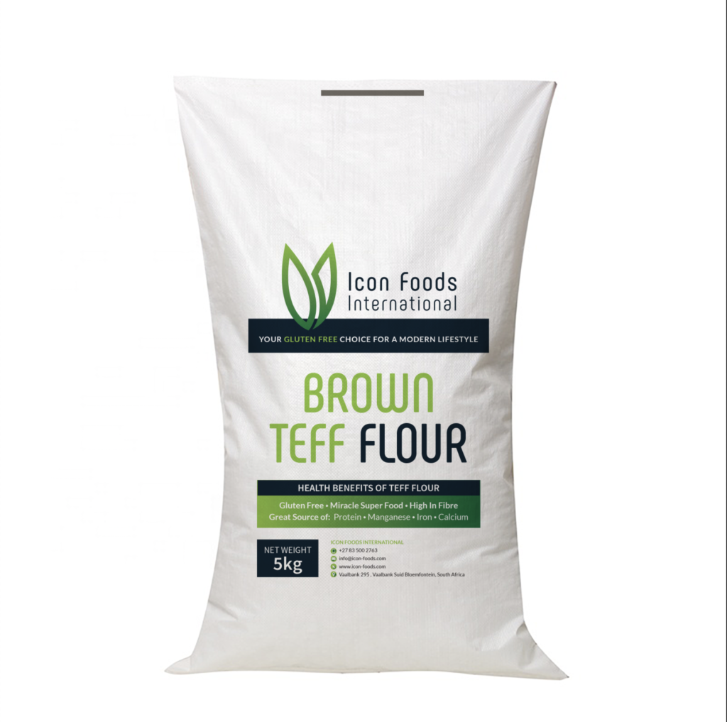 Brown Teff Flour 5KG - Icon Foods - Gluten Free Grain